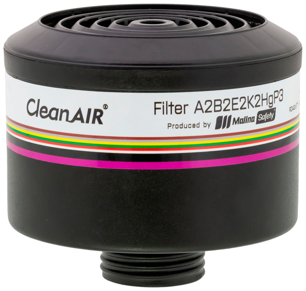 Yhdistelmäsuodatin CleanAIR Chemical ABEK2Hg P3 - Suojaintukku.fi